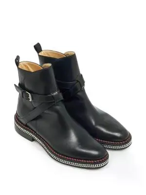 CHRISTIAN LOUBOUTIN Chain Embellished Combat Boots