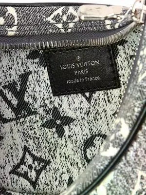 LOUIS VUITTON Loop Hobo Bag Monogram Jacquard Denim - Black