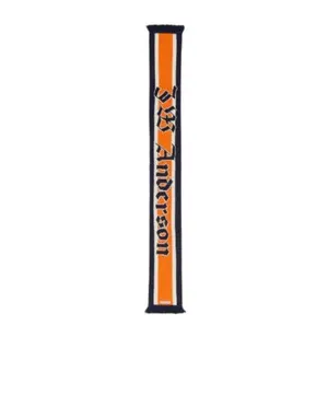 J.W.ANDERSON Jw Anderson Winner Football Knitted Scarf - Orange