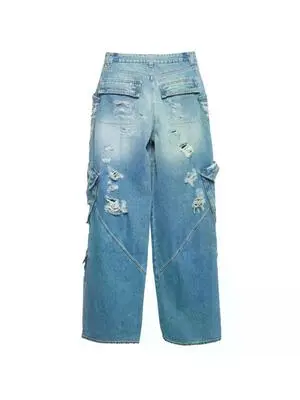 Elisabetta Franchi Sequin Embellished Cargo Jeans