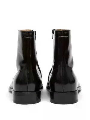 MAISON MARGIELA Polished Leather Ankle Boots