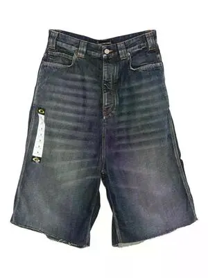 Balenciaga Frayed Hem Denim Shorts