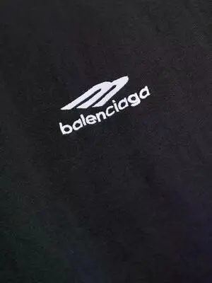Balenciaga Logo-embroidered T-shirt - Black
