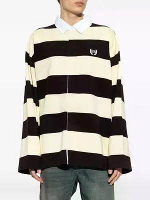 Balenciaga Striped Logo-embroidered Shirt