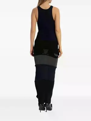 Balenciaga Ribbed Layered Cut-out Maxi Dress