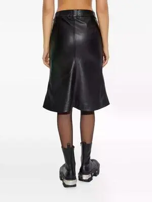 Balenciaga Leather High-waisted Skirt
