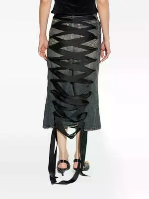 Balenciaga Lace-up Midi Skirt