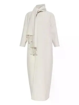 Balenciaga Cashmere Coat With Scarf Detail