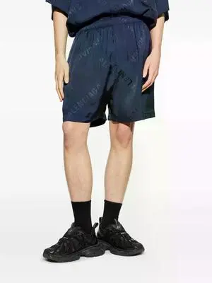 Balenciaga Logo-jacquard Track Shorts
