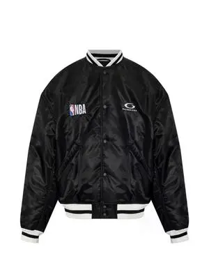 Balenciaga X Nba Logo-patch Bomber Jacket