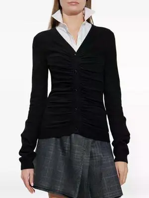 Balenciaga V-neck Cardigan - Black