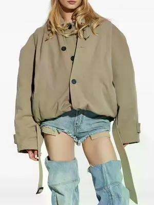 Balenciaga Flipped Hooded Trench Coat