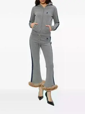 Balenciaga Flared Trousers With Fur Trim