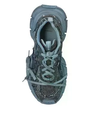 Balenciaga 3xl Distressed Denim Sneakers