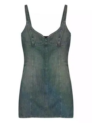 Balenciaga Denim Mini Dress - Blue