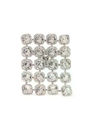 Balenciaga Crystal Embellished Rectangle Earrings