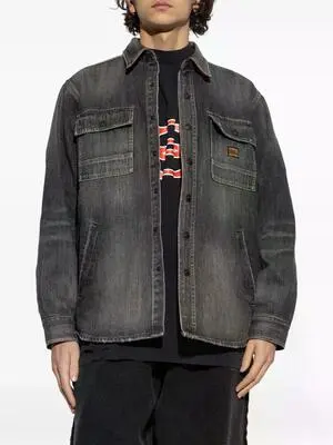 Balenciaga Logo-appliqué Denim Shirt