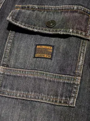 Balenciaga Logo-appliqué Denim Shirt
