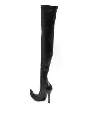Balenciaga 110mm Leather Pointed-toe Over-the-knee Boots