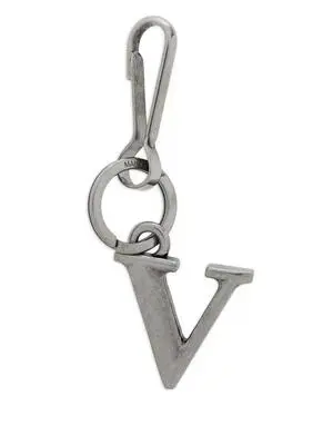 Balenciaga Letter-charm Keyring - Silver