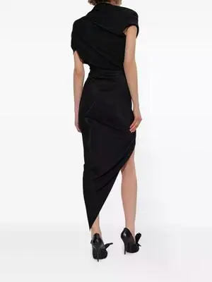 Balenciaga Draped V-neck Dress