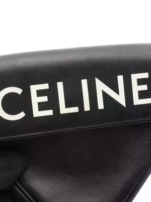 Celine Smooth Calfskin Logo Triangle Crossbody Bag