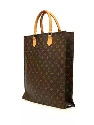 LOUIS VUITTON Monogram Sac Plat Tote Bag - Brown