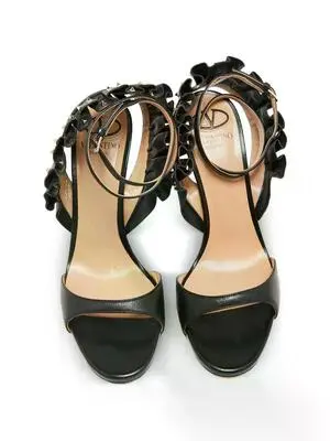 Valentino Garavani Microstud Ruffled Sandals
