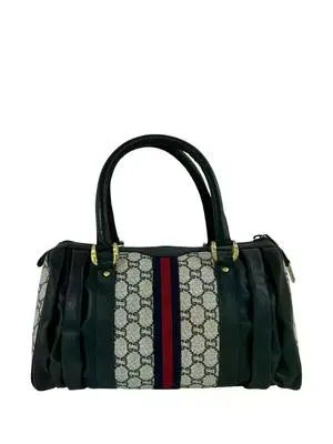 Gucci Gg Supreme Plus Web Boston Bag - Neutrals