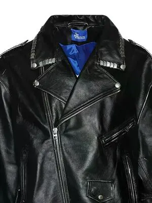 MARKING DISTANCE Zipped Leather Jacket
