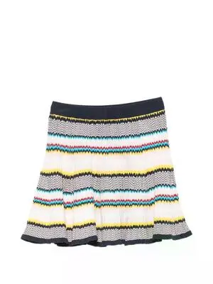 Casablanca Chevron-knit Mini Skirt