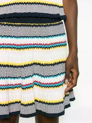 Casablanca Chevron-knit Mini Skirt