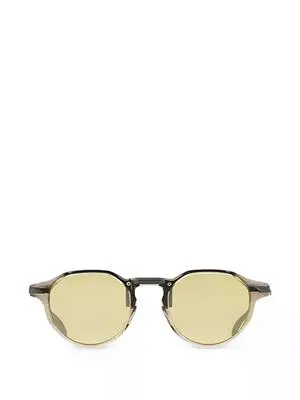 MOVITRA Geometric Frame Sunglasses With Yellow Tinted Lenses - Neutrals