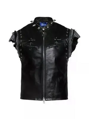 MARKING DISTANCE Studded Leather Vest