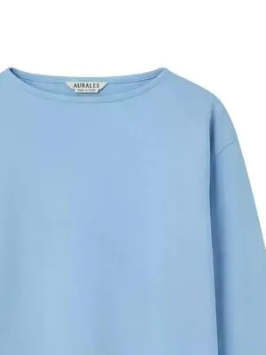 Auralee Boat-neck Long-sleeve T-shirt