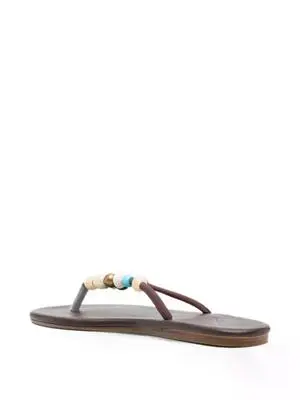 ANCIENT GREEK SANDALS Saionara Bead-embellishment Sandals - Brown