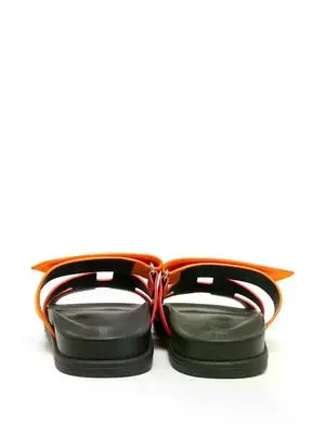 Hermès Chypre Suede Sandals - Red