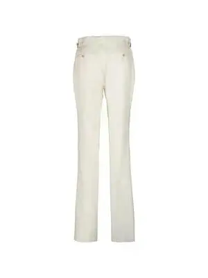TOM FORD Pressed-crease Silk Trousers