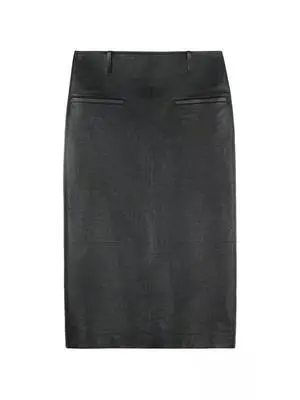 TOD'S Midi Leather Skirt