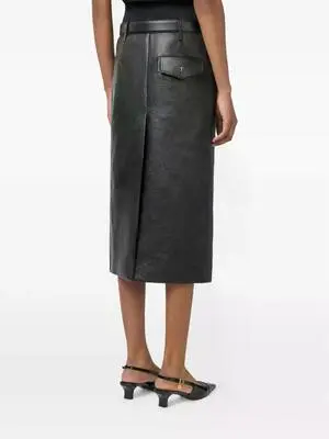 TOD'S Midi Leather Skirt