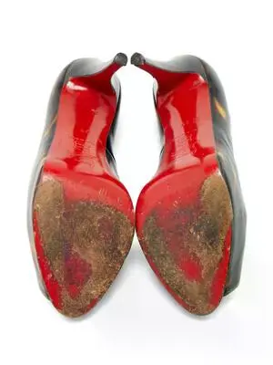 CHRISTIAN LOUBOUTIN Very Prive" Tortoiseshell Effect Patent Leather Peep-toe Pumps