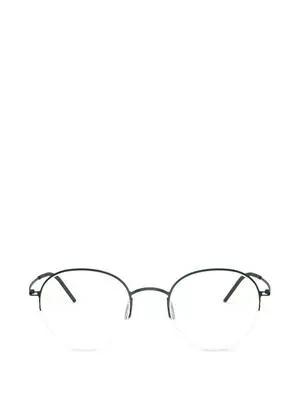 Giorgio Armani Half-rim Round Frame Glasses - Green