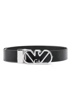 Emporio Armani Logo Buckle Leather Belt