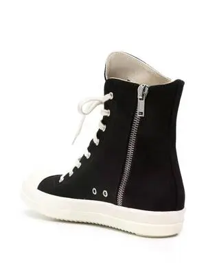 Rick Owens Star-embroidered Sneakers - Black