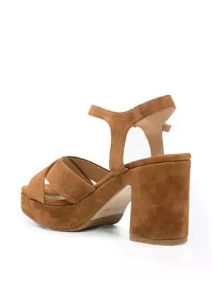 JANET & JANET Crossover Strap Platform Sandals