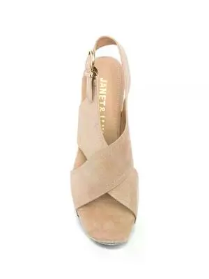 JANET & JANET Crossover-strap Platform Sandals