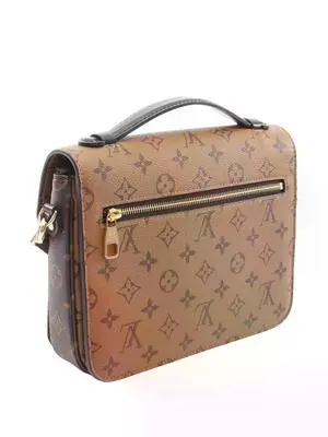 LOUIS VUITTON Monogram Reverse Pochette Metis Satchel - Brown