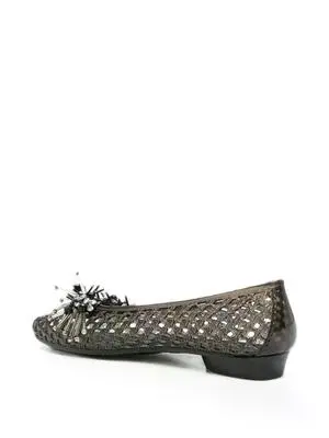 HEAVENLY JELLY Glitter-embellished Flat Pumps