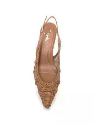MARC ELLIS Woven Slingback Heeled Pumps