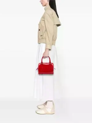 Dior Oblique Patent Boston Bag - Red